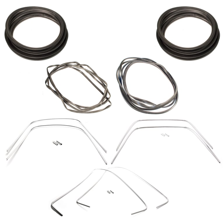 Rubber Window Seal Kit, American Style with Pop-Outs, fits '65-'71 Bug ...
