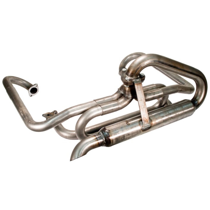 Tri-Mil Bobtail Exhaust System, 1-1/2" Standard Header with Glass-Pac ...