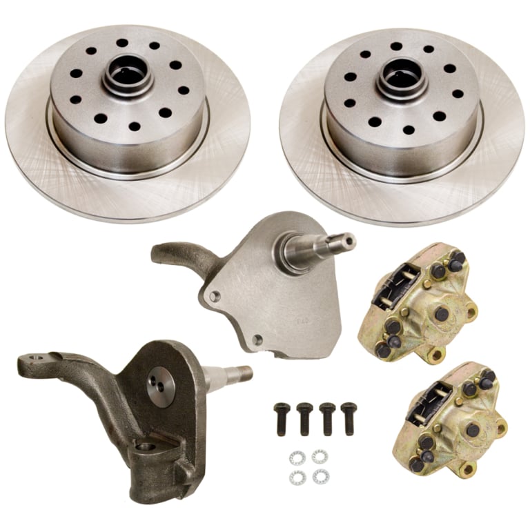 No Hassle Front Disc Brake Kit, 4-Lug VW Pattern - 4 x 130mm, fits '66 ...