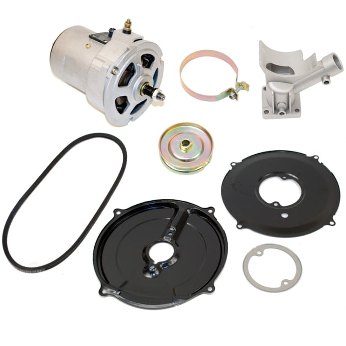 12 Volt Alternator Conversion Kit, 75 Amp, Natural & Black | AC Industries 998975 | Classic VW ...