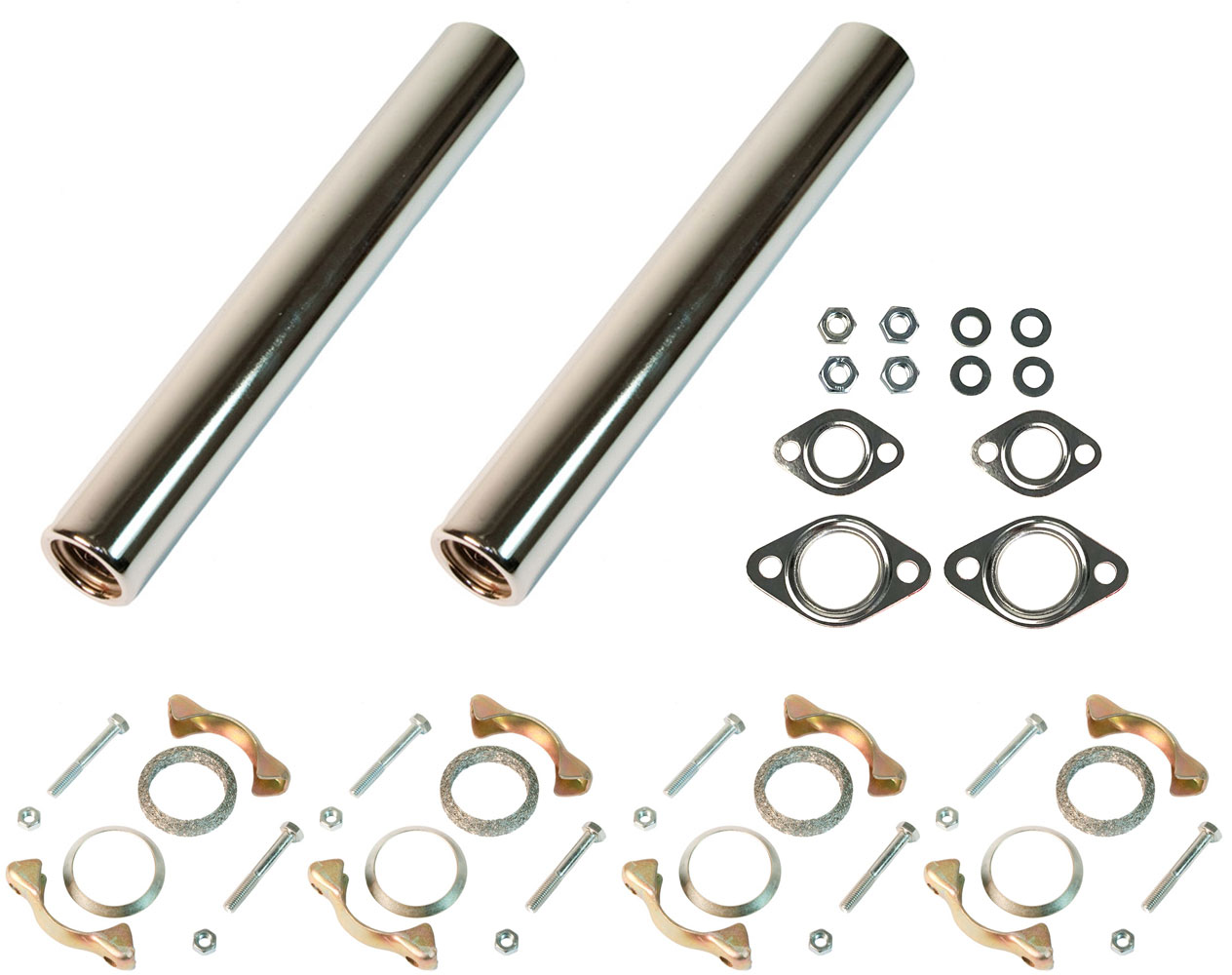 Muffler Installation Kit with Brazilian Made Clamps | So. Cal. Imports 111298000BR | Classic VW ...