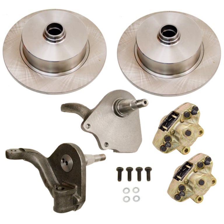No Hassle Front Disc Brake Kit, 4-Lug VW Pattern - 4 x 130mm, fits '66 ...