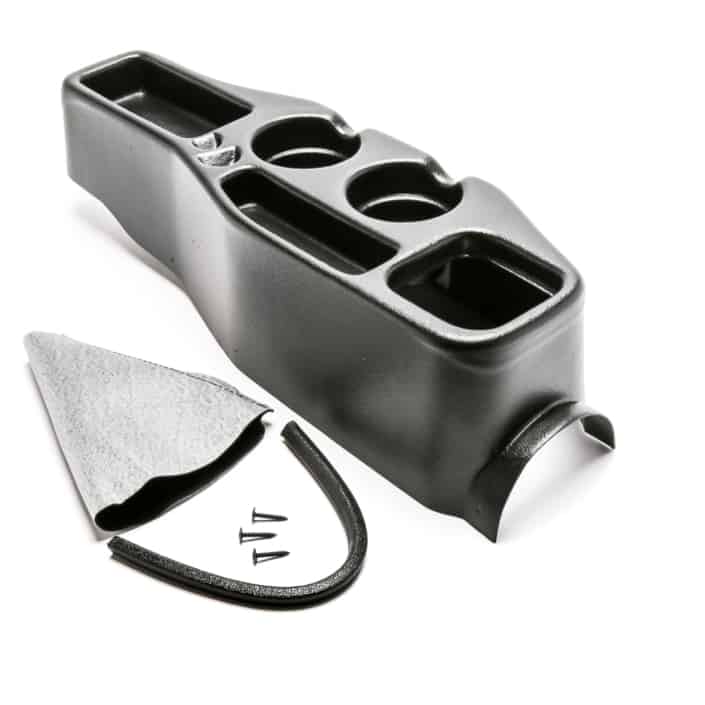 TMI Center Console, Black ABS with Black Vinyl Shifter Boot, fits 1965 ...