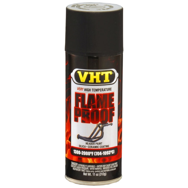 VHT Flame Proof Header Paint, Flat Black Ceramic Coating, 1300-2000ºF ...
