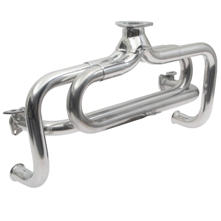 Tri-Mil Bobtail, 1-1/2" Heater Box Header, Polished Ceramic Coated ...