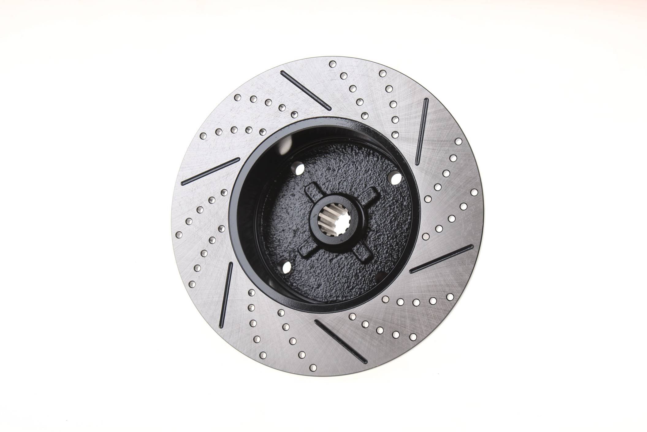 Rear Brake Rotors, Drilled, Slotted and coated, Long Spline, 4 x 130mm ...